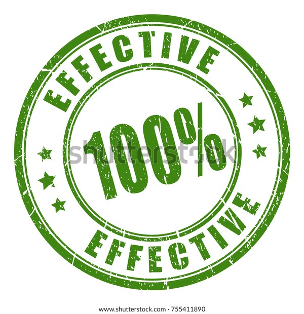 Effective 100 Rubber Stamp Illustration Isolated Stock Vector (Royalty ...