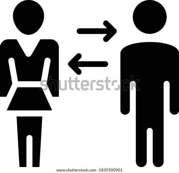 Effective Communication Between Cross Genders Concept, hrm symbol on ...