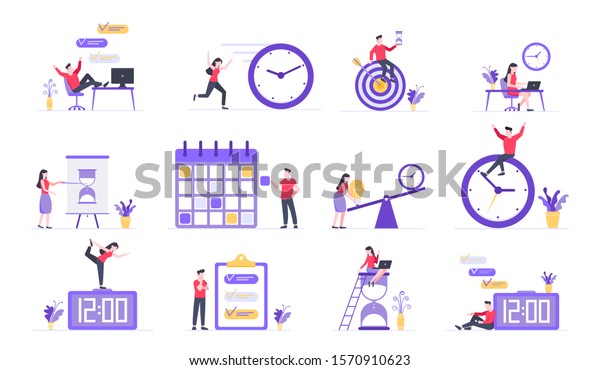 Effective Planning Time Management Business Concept Stock Vector ...