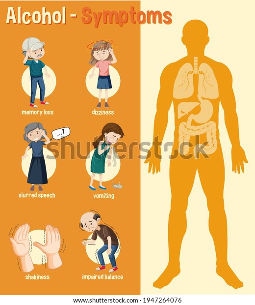 Effects Alcohol Information Infographic Illustration Stock Vector