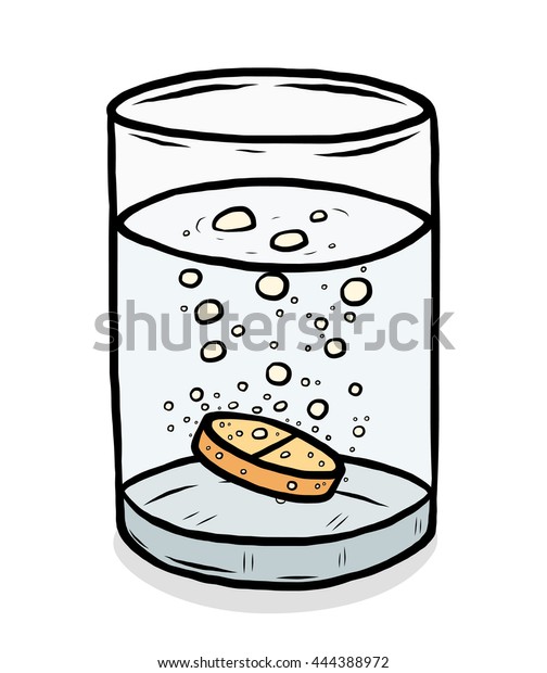 Effervescent Drug Tablet Cartoon Vector Illustration 库存矢量图（免版税 ...