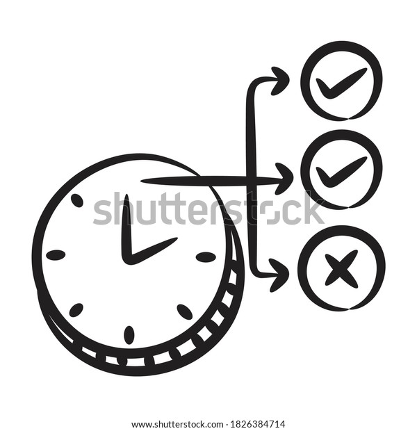Efficiency Icon Design Trendy Doodle Vector Stock Vector (Royalty Free ...