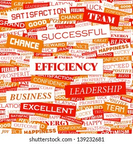 Efficiency Word Cloud Concept Illustration Stock Vector (Royalty Free ...