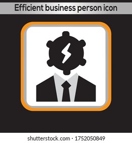 Efficient Business Person Icon Vector Graphics Stock Vector (Royalty ...