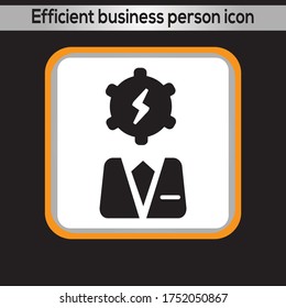 Efficient Business Person Icon Vector Graphics Stock Vector (Royalty ...