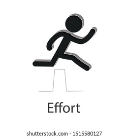 Effort Icon Concept On White Background Stock Vector (Royalty Free ...