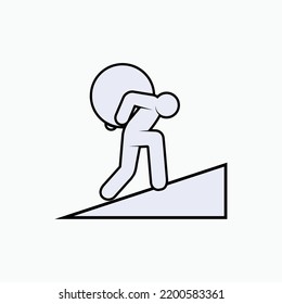 Effort Icon Hard Attempt Symbol Vector Stock Vector (Royalty Free ...