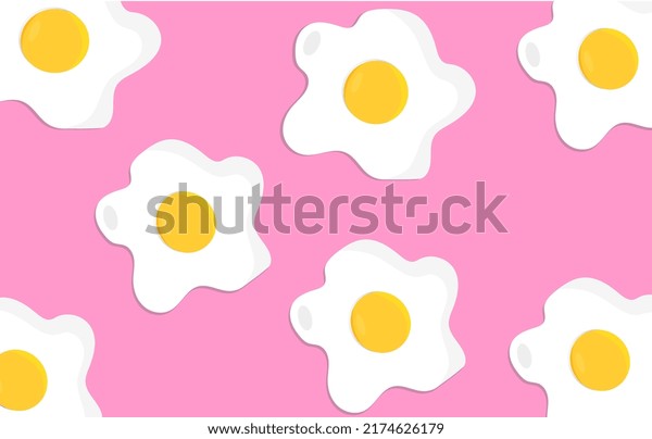 Egg Backdrop Restaurant Menu Advertising Banner Stock Vector (Royalty ...