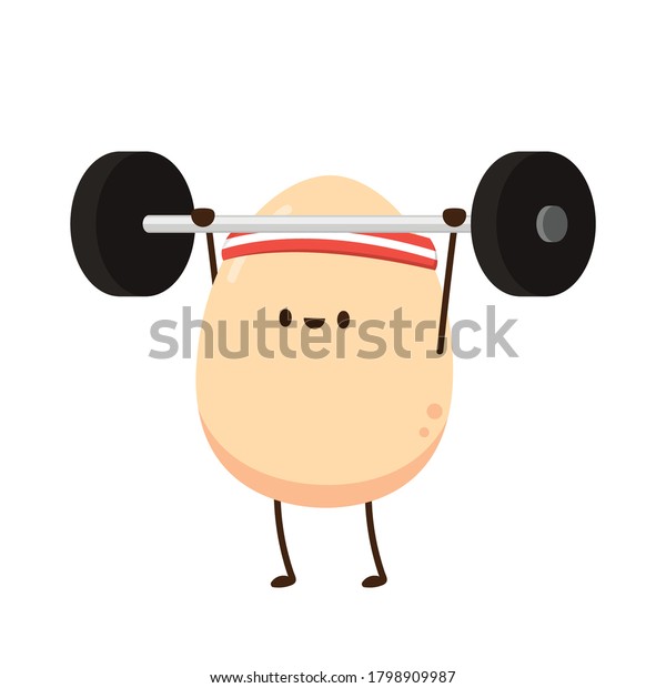 Egg Character Working Out Vector Egg Stock Vector (Royalty Free ...
