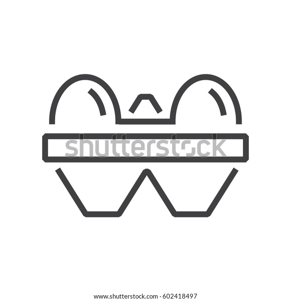 Egg Farm Icon Line Style Stock Vector (Royalty Free) 602418497 ...