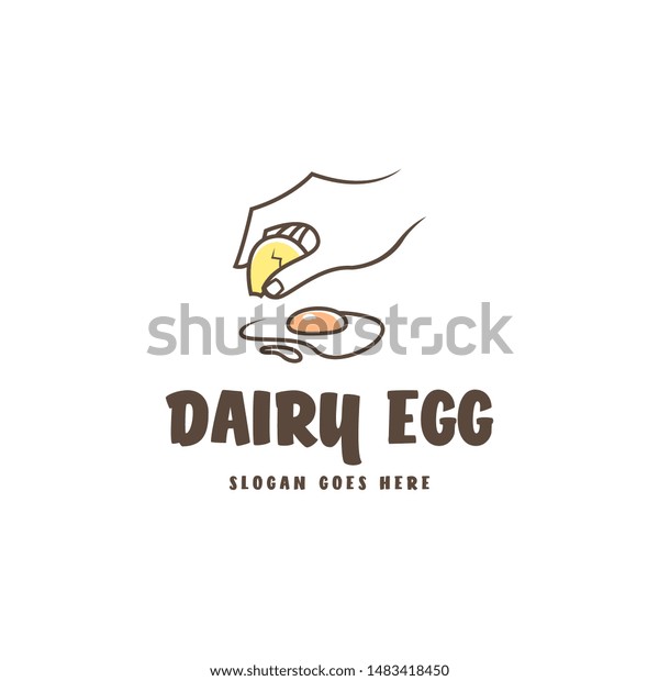 Egg Food Logo Template Omelette Logo Stock Vector (Royalty Free ...
