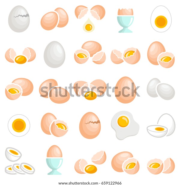 Egg Icon Collection Vector Color Illustration Stock Vector (Royalty ...