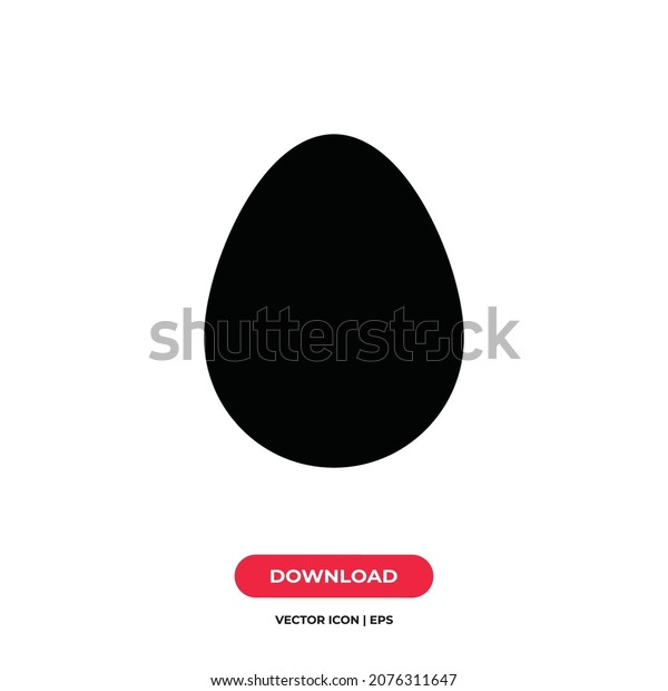 Vector de icono de huevo. Signo: vector de stock (libre de regalías ...