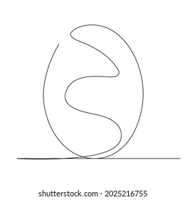 Egg Line Art Continuous One Line Stock Vector (Royalty Free) 2025216755 ...
