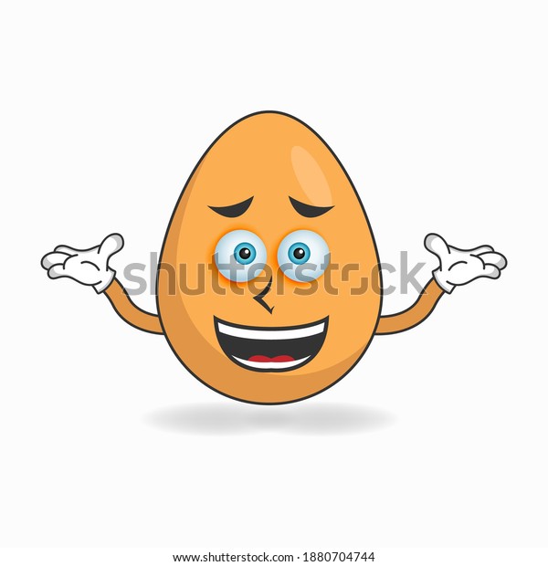 Egg Mascot Character Confused Expression Vector Stock Vector (Royalty ...