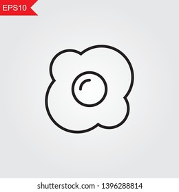 Egg Melet Thin Line Icon Vector Stock Vector (Royalty Free) 1396288814 ...
