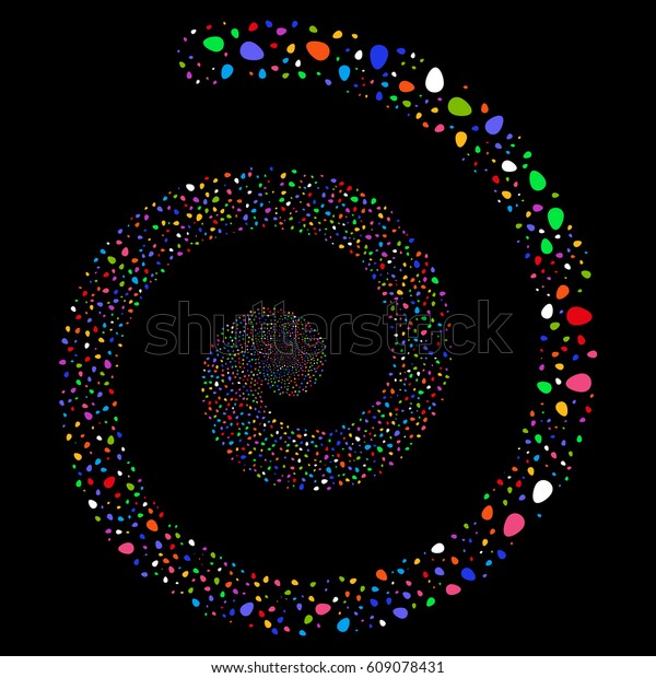 Egg Salute Whirl Spiral Vector Bright Stock Vector (Royalty Free) 609078431