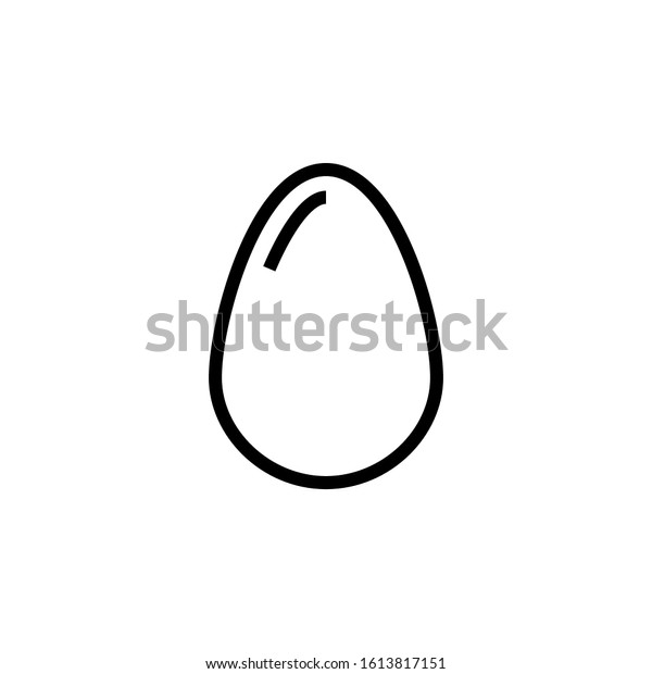 Egg Simple Outline Icon Clipart Image Stock Vector (Royalty Free ...