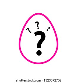 Egg Surprise Icon Question Mark Sign Stock Vector (Royalty Free ...