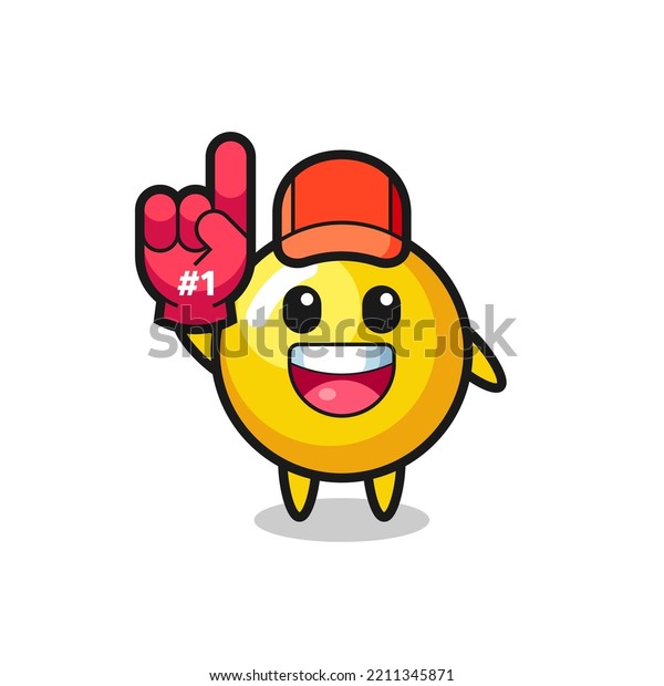 Egg Yolk Illustration Cartoon Number 1 Stock Vector (Royalty Free ...