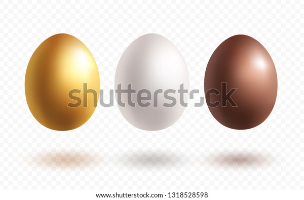 Eggs Shadows Made Realistic Style Isolated Stock Vector (Royalty Free ...