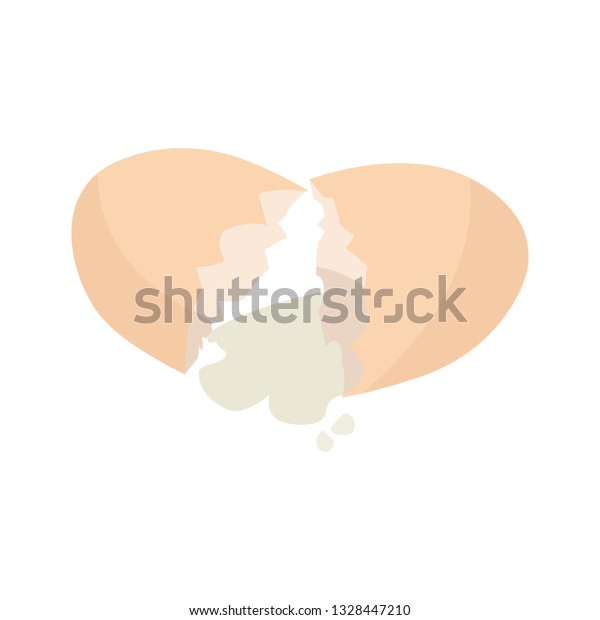 Eggshell Garbage Isolated Vector Illustration Stock Vector (Royalty ...