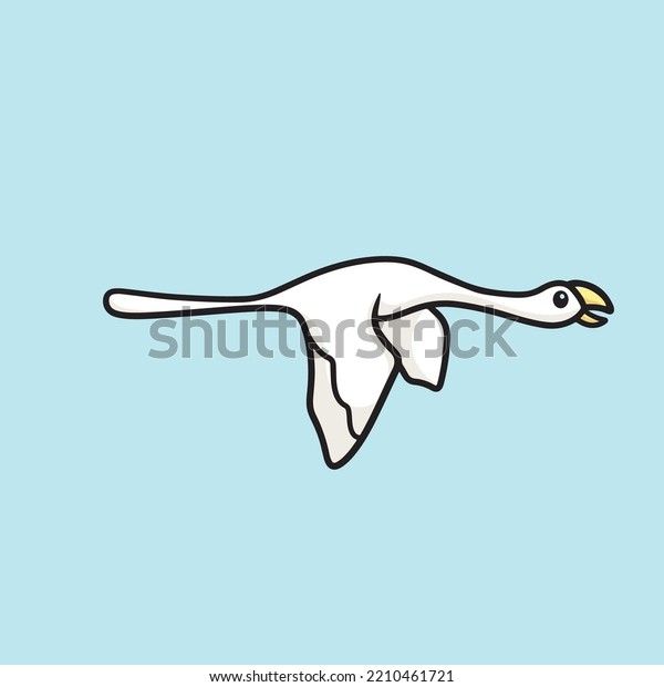 Egret Bird Cartoon Mascot Vector Design Stock Vector (Royalty Free ...