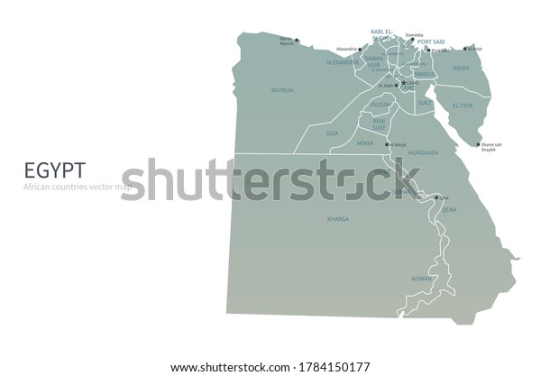 Egypt Map African Countries Vector Map Stock Vector (Royalty Free ...