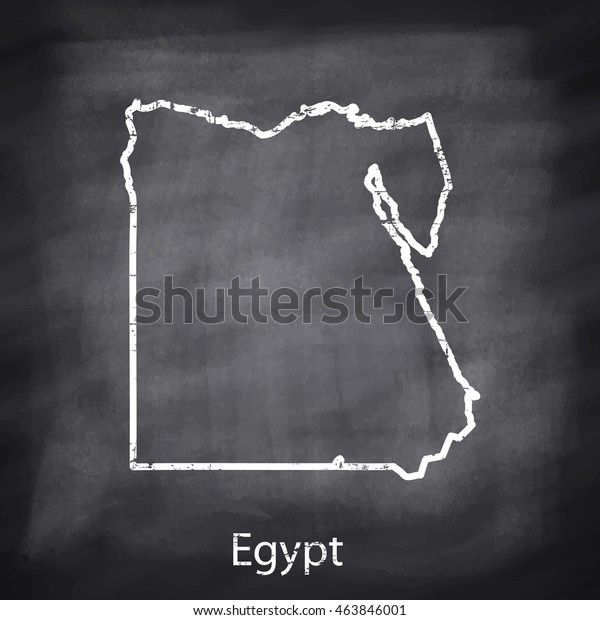 Egypt Map Drawn Chalk On Blackboard 库存矢量图（免版税）463846001 | Shutterstock