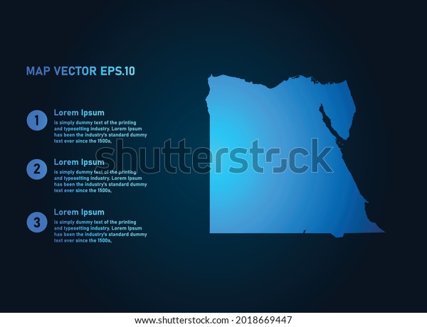Egypt Map Infographic Style On Dark Stock Vector (Royalty Free ...