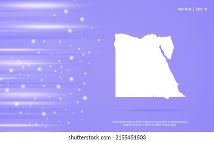 Egypt Map Isolated On Purple Background Stock Vector (Royalty Free ...