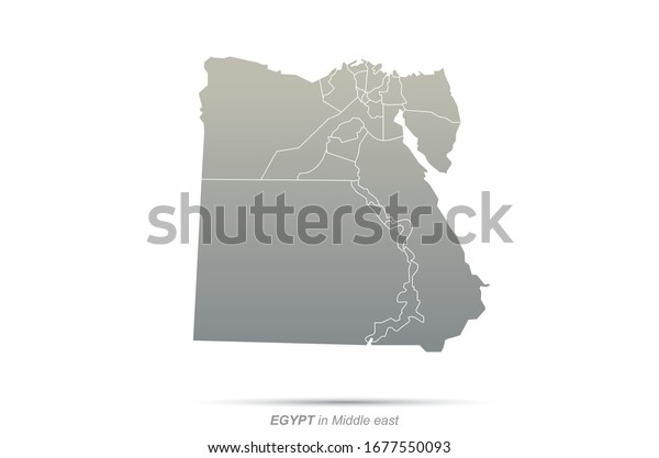 Egypt Map Middle East Countries Vector: เวกเตอร์สต็อก (ปลอดค่าลิขสิทธิ์ ...