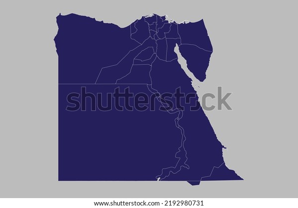 Egypt Map Vector Blue Color Isolated Stock Vector (Royalty Free ...