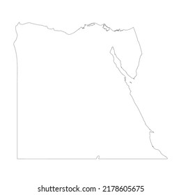 Egypt Vector Country Map Outline Stock Vector (Royalty Free) 2178605675 ...