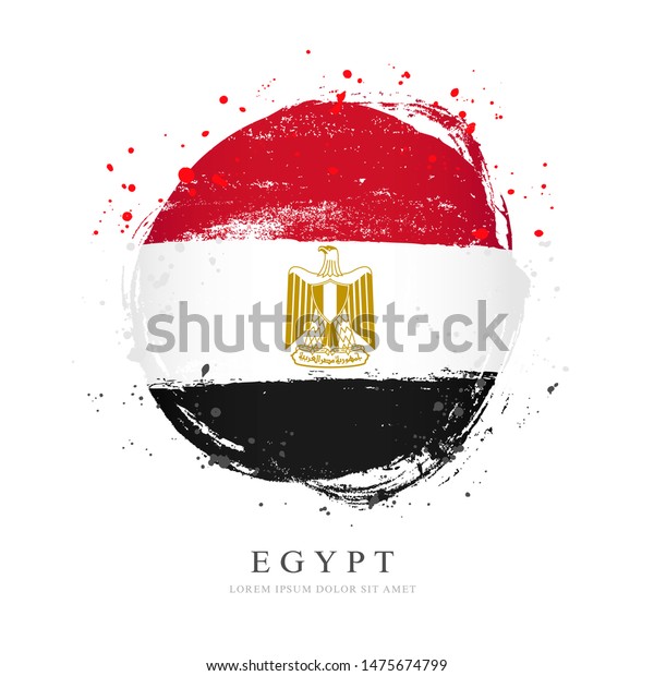 Egyptian Flag Shape Big Circle Vector Stock Vector (Royalty Free ...