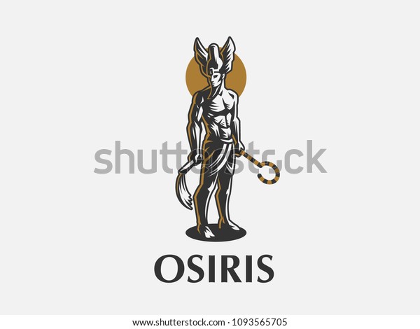 Egyptian God Osiris Vector Emblem Stock Vector (Royalty Free ...