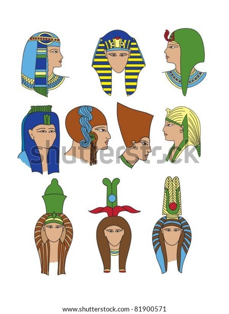 Egyptian Hats Stock Vector (Royalty Free) 81900571 | Shutterstock