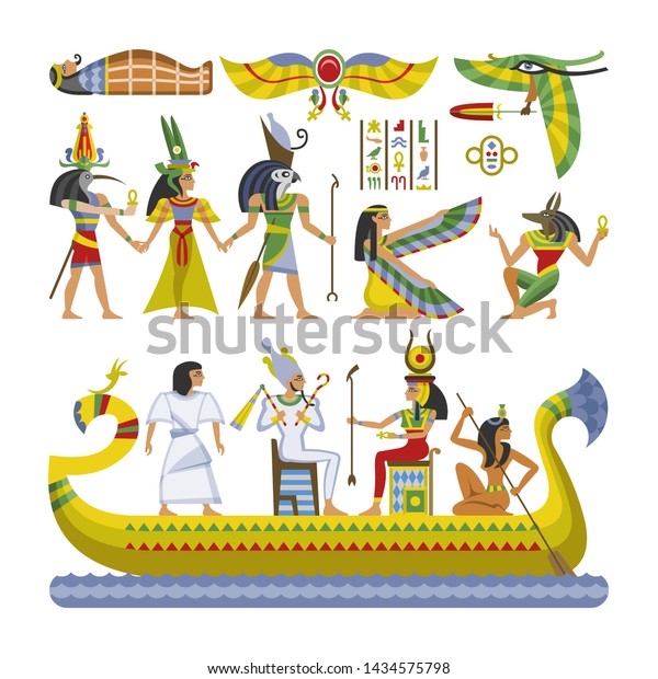 Egyptian Vector Pharaoh Character Ancient Man 스톡 벡터(로열티 프리) 1434575798 ...