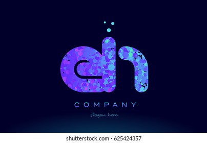 Eh E H Alphabet Pink Blue Stock Vector (Royalty Free) 625424357 ...