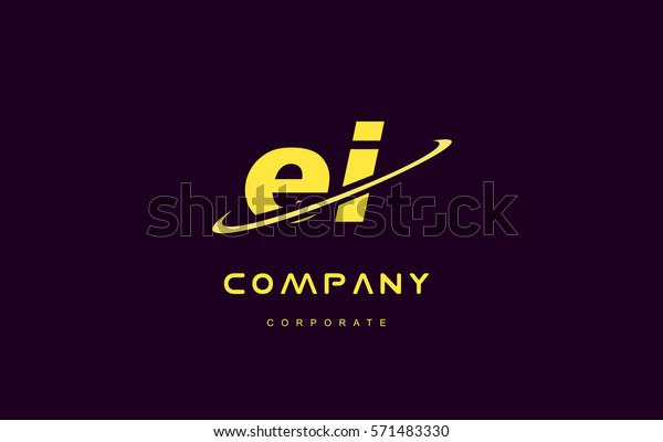 Ei Alphabet Small Letter Combination Purple Stock Vector (Royalty Free ...