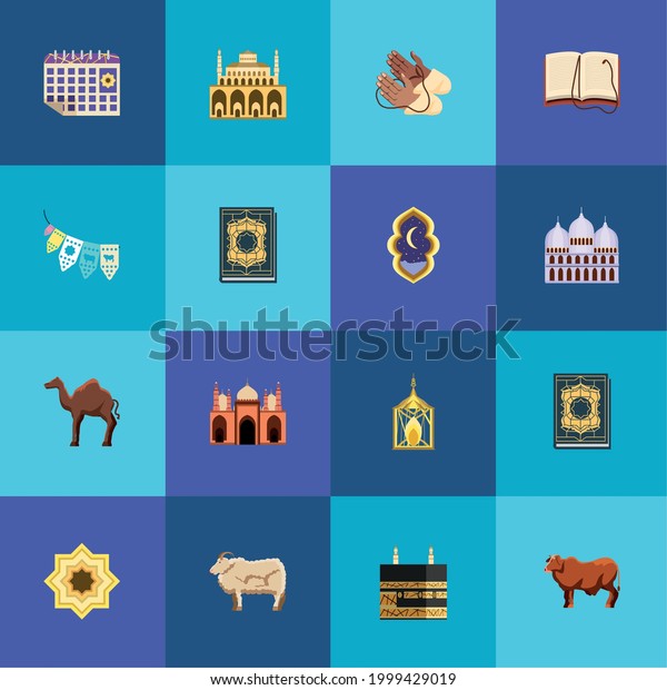 Eid Al Adha Muslim Stuff Icon Stock Vector (Royalty Free) 1999429019 ...