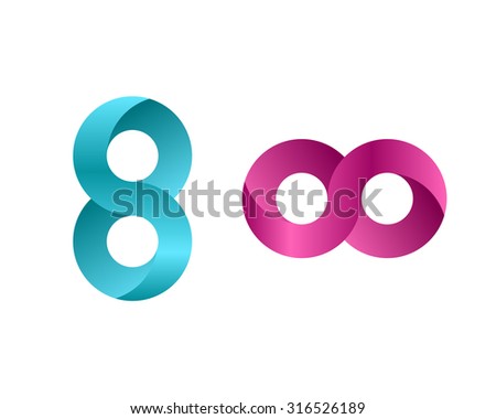 Eight 8 Number Infinity Symbol Logo Stock Vector (Royalty Free ...