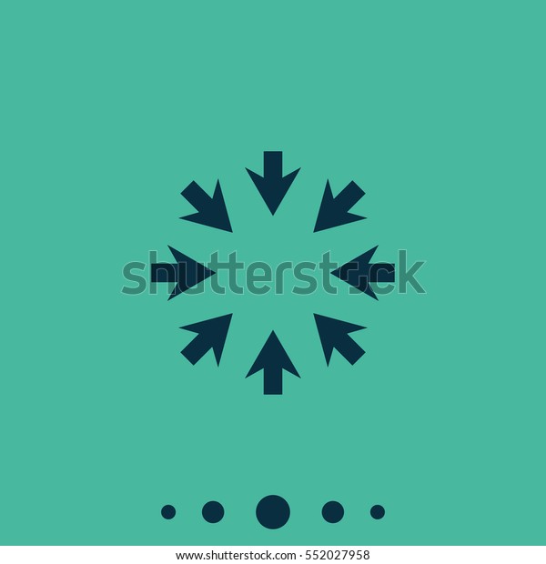 Eight Arrows Icon Flat Illustration Stock Vector (Royalty Free ...