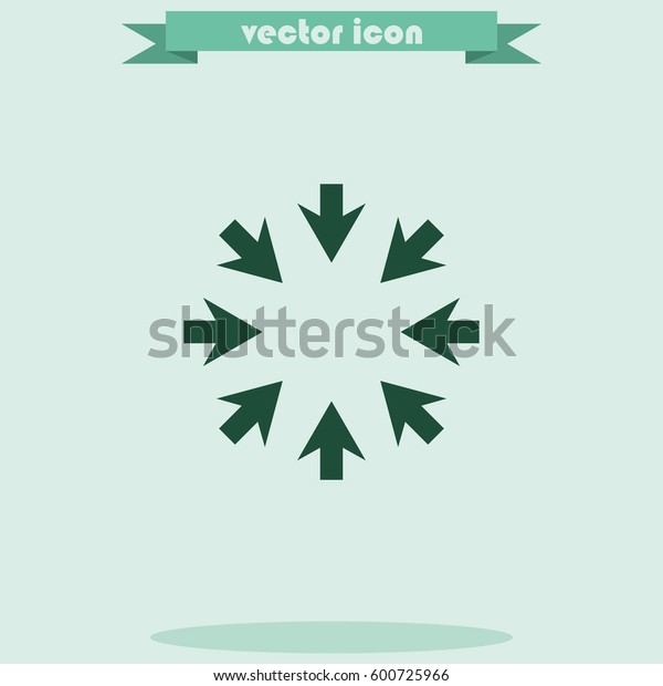 Eight Arrows Icon Flat Illustration Stock Vector (Royalty Free ...