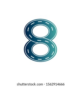 Number Eight Symbols Figures Form Road 스톡 일러스트 449784088 | Shutterstock
