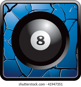 Eight Ball Blue Cracked Web Button Stock Vector (Royalty Free) 41947351 ...