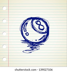 Eight Ball Doodle Stock Vector (Royalty Free) 139027106 | Shutterstock