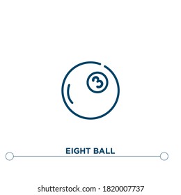 Eight Ball Outline Vector Icon Simple Stock Vector (Royalty Free ...
