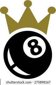 Eight Ball Pool Crown Stock Vector (Royalty Free) 275898167 | Shutterstock