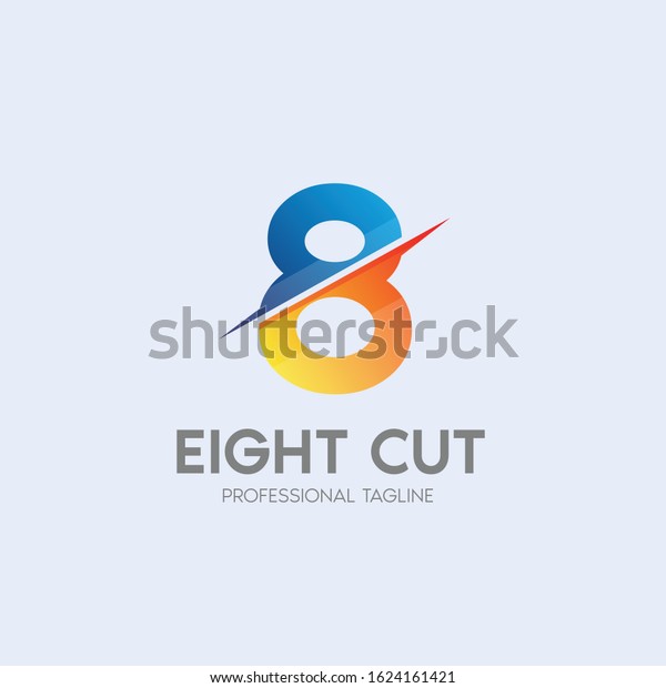 Eight Cut Vector Logo Design Template: เวกเตอร์สต็อก (ปลอดค่าลิขสิทธิ์ ...